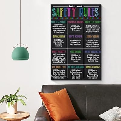 Internet Safety Rules PC Poster Computer Science Philippines | Ubuy