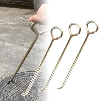 Handy Manhole Hook Lifting Tool, Steel T Shaped Sewer Lid Hooks for ...