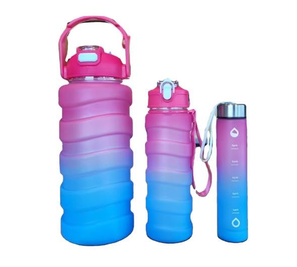 3 IN 1 Water Bottle Motivational Water Bottle with Time & Capacity ...