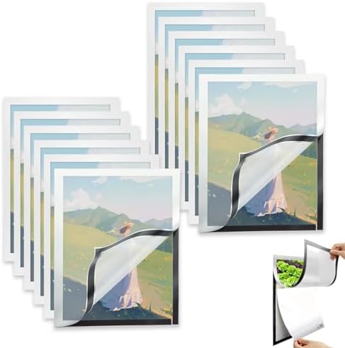 MUXHEL 12PCS A4 Magnetic Frame Self Adhesive Magnetic Display Frame A4 ...
