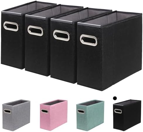 Amazon.com: HUA JIE A4 Storage File Boxes Plastic Archives Cases with ...