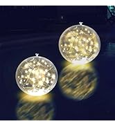 Amazon.com : Solar Powered Floating Pool Lights - 14" Inflatable ...