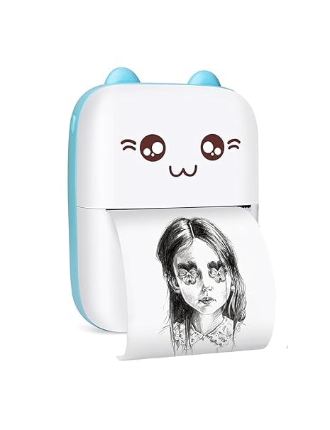 Mini Portable Thermal Printer Wireless Bluetooth Label Printer Paper ...