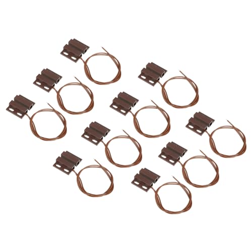 PATIKIL Magnetic Reed Switch, 10 Pack NC Wired Surface-Mounted Magnetic ...