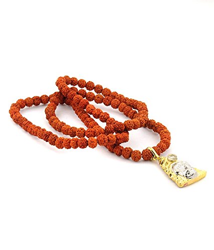 Ankita Gemstones 5- Mukhi (Five Face) Rudraksha Mala with Hanuman ...
