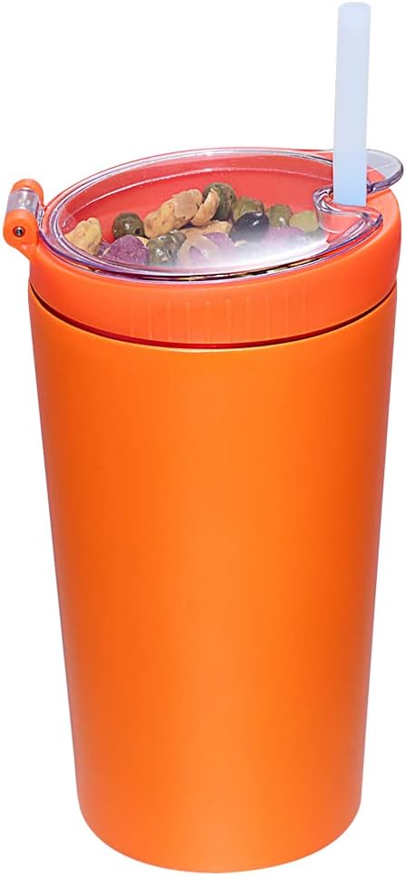 Amazon.com | 25 Sets of Drink and Snack Cup with Straws Set Disposable ...