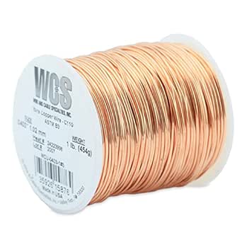 WCS Bare Copper Wire, C110, ASTM B3, MS20995CU.0403 in (1.024 mm), 18 ...