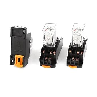 3 Pcs AC 220-240V 3PDT 11 Pins Red LED Purpose Power Relay w Socket ...