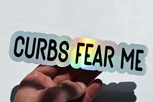 Amazon.com: Curbs Fear Me Funny Holographic Die Cut Laminated Vinyl ...