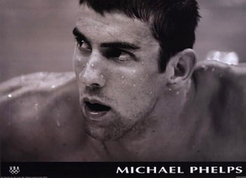 Amazon.com: Michael Phelps - Black and White Portrait Poster (18.00 x ...