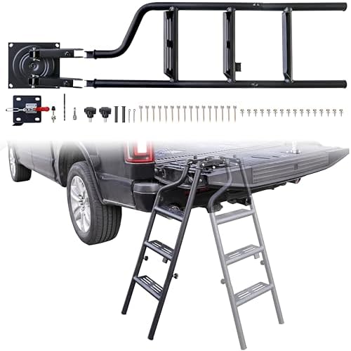 Amazon.com: POKIAUTO 42" Foldable Pickup Truck Tailgate Ladder with ...