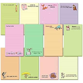 Hotop 12 Pack Funny Notepads for Coworkers Fun Novelty Note Pad Humor ...