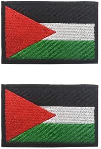 Amazon.com: 2pcs Palestine Flag Tactical Embroidery Patch Hook & Loop ...