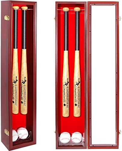 Amazon.com: NRZSSN 2 Baseball Bat Display Case Wall Mount - Vertical ...
