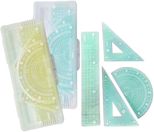 FunBlast 4 in 1 Protractor and Ruler Set - 4 Pack Set Square, Square ...