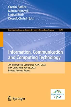 Information, Communication and Computing Technology: 7th International ...
