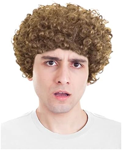 Amazon.com: Costume Adventure Light Brown Afro Wig Buddy Brother Wig ...