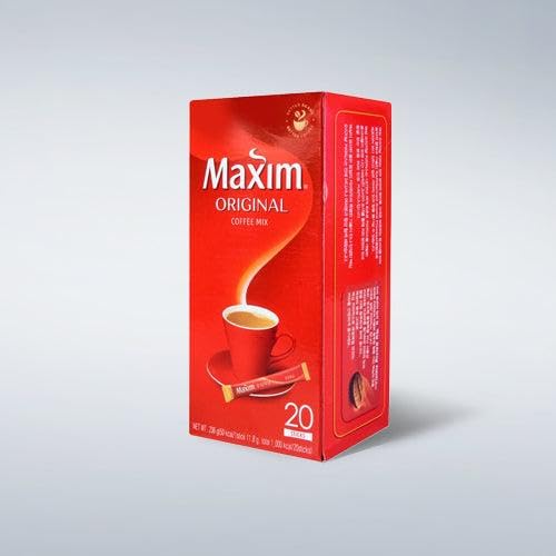 Maxim Original Red Korean Instant Coffee Mix, 20 Sticks, Carton ...