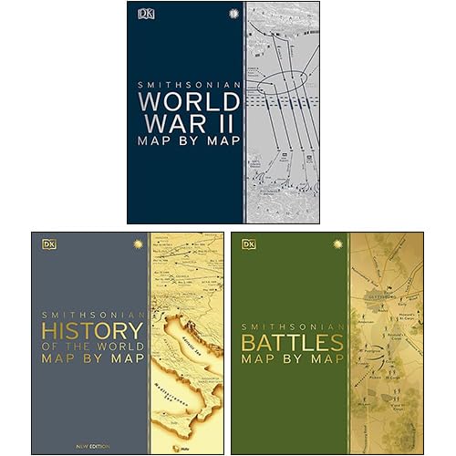 DK History Map by Map 3 Books Collection Set (Battles Map by Map ...