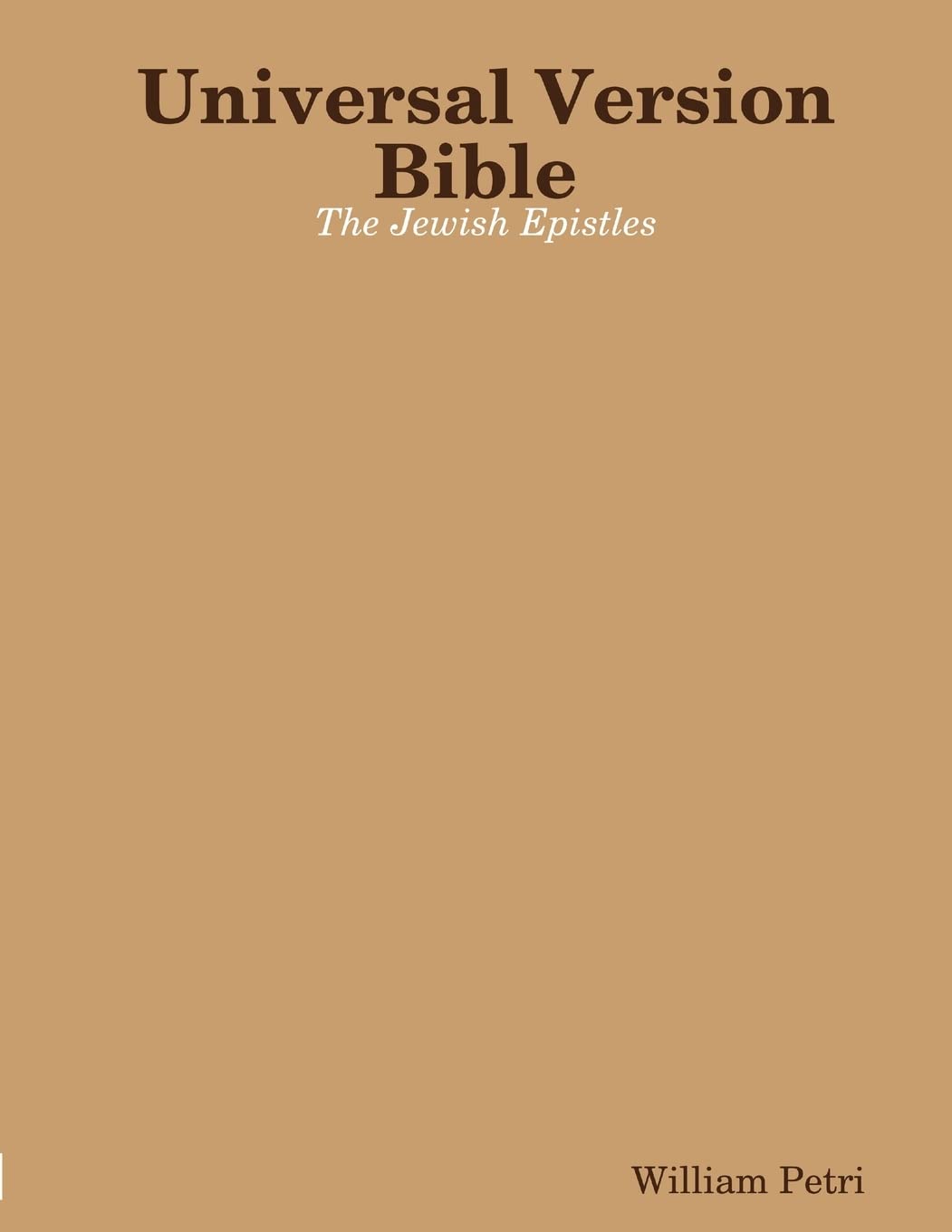 Snapklik.com : Universal Version Bible The Jewish Epistles
