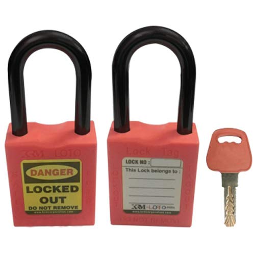 OSHA Lockout Safety Padlock – Nylon Shackle (10pcs) | Heavy Duty Lock ...