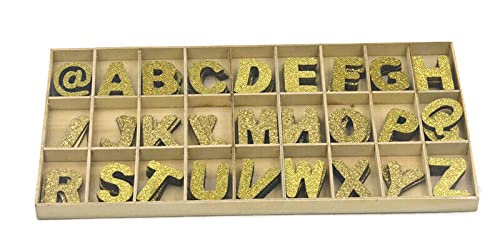 The Art Box Wooden Alphabets Set (5 Pcs Each) Letters for Art, Craft ...