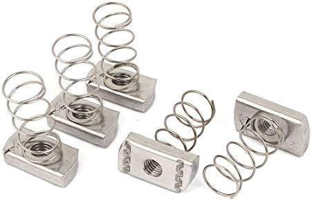 Amazon.com: uxcell M10 304 Stainless Steel Long Spring Channel Nuts ...