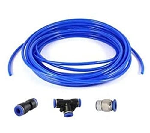 AIRFLEX PNEUMATIC PU HOSE PIPE 04MM × 06MM [BLUE] + 6MM CONNECTOR ...
