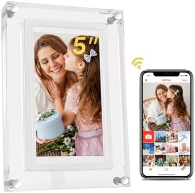 Amazon.com : AMABOO 5 inch Acrylic Digital Picture Frame,WiFi Smart ...