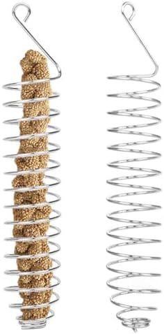 Amazon.com : 2PCS Bird Food Holders, Stainless Steel Parrot Feeder ...