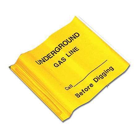 Marking Flag, Yellow, Gas Line, PVC, PK100: Outdoor Flags: Amazon.com ...