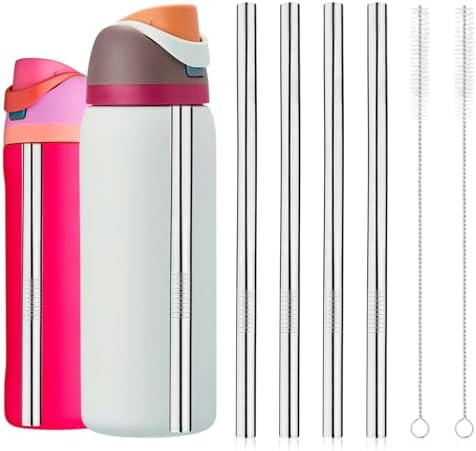Amazon.com: XZESH 6Pcs Metal Straw Replacement Compatible With Owala ...