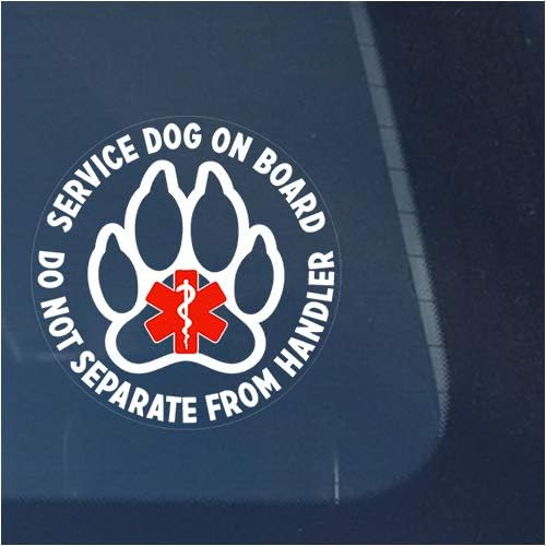 Amazon.com: Service Dog ON Board Do Not Separate from Handler Clear ...