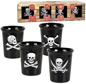 Amazon.com | Pirate Grog Mugs: Coffee Cups & Mugs