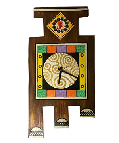 Buy Peppy POO'S Acrylic Colour Wooden Wall Clock (Color/Design May Vary ...