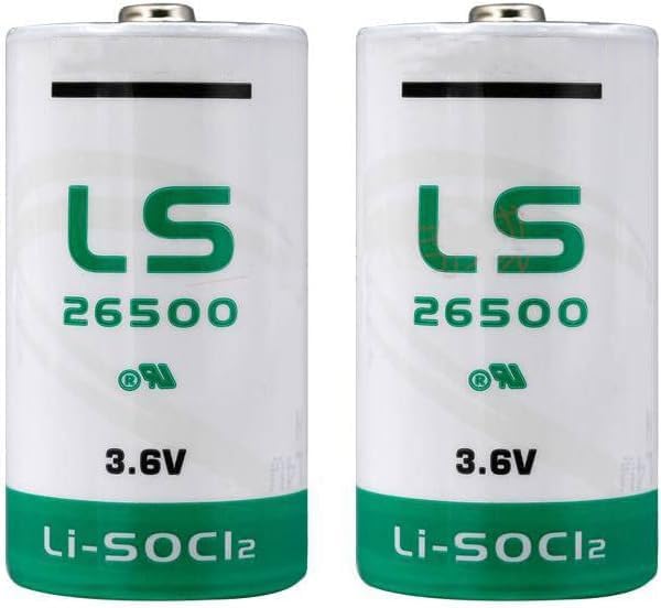 Amazon.com: Zivases (2-Pack LS 26500 C Size 3.6V 9Ah Lithium Battery ...