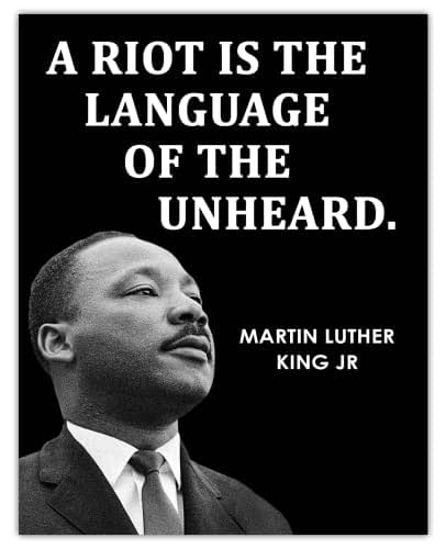 Amazon.com: Inspirational Martin Luther King Poster: "A Riot is ...