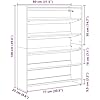vidaXL Scarpiera Nera 80x25x100 cm in Legno Multistrato, Mobile Porta ...