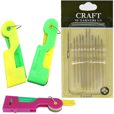 Sewing Needle Threader New Model 2 Pics with 10 Pics Darners Hand ...