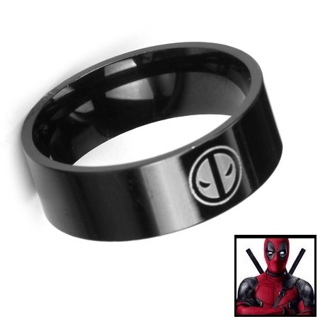 Buy DEADPOOL - TITANIUM STEEL STYLISH STUNNING BLACK RING FOR MEN ...