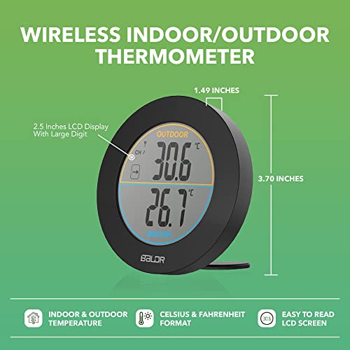 Snapklik.com : BALDR Wireless Indoor/Outdoor Thermometer - Surface Or ...
