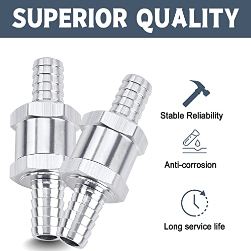 Snapklik.com : 2 Packs 3/8 10mm Aluminium Alloy Non Return One Way Fuel ...