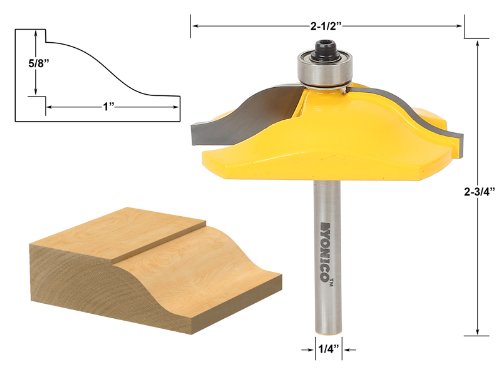 Yonico 12134q - Raised Panel Router Bit, Ogee - Diameter: 2-1/2 ...