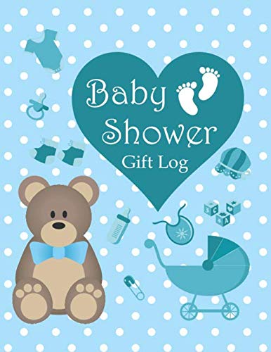 Baby Shower Gift Log: Gift log book for baby shower (boys), gift record ...