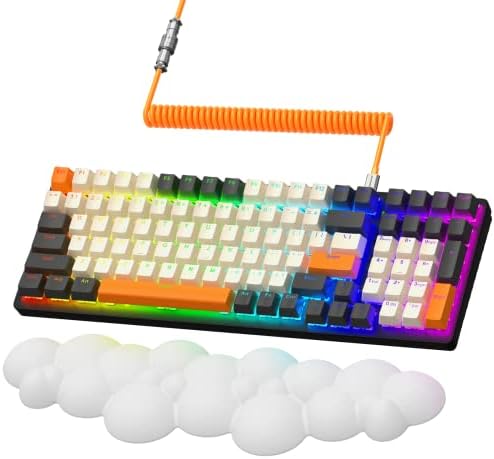 ATTACK SHARK Wireless Bluetooth/USB Wired Gaming Mechanical Keyboard ...