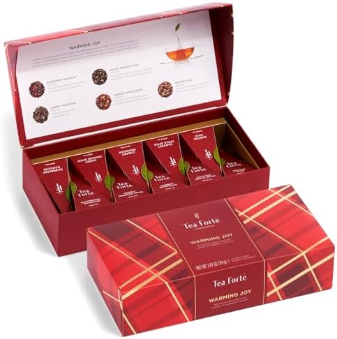Amazon.com: Tea Forte Warming Joy Gift Set, Holiday Spice Tea Sampler ...