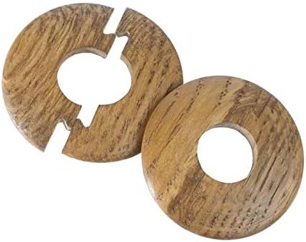 Solid Smoked Oak Radiator Pipe Cover, Pipe Rose, Jigsaw - X2 Covers per ...