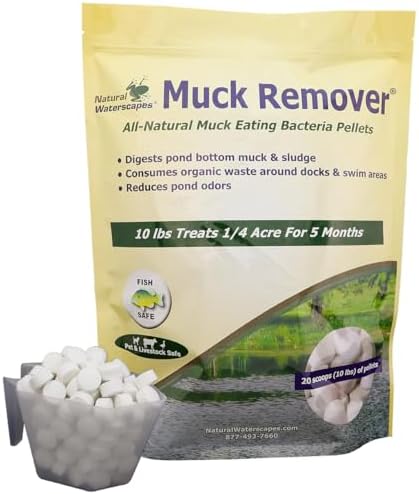 Muck Remover Pellets 10 lb Pond Tablets Treats 2.5 Acres - Pond Sludge ...