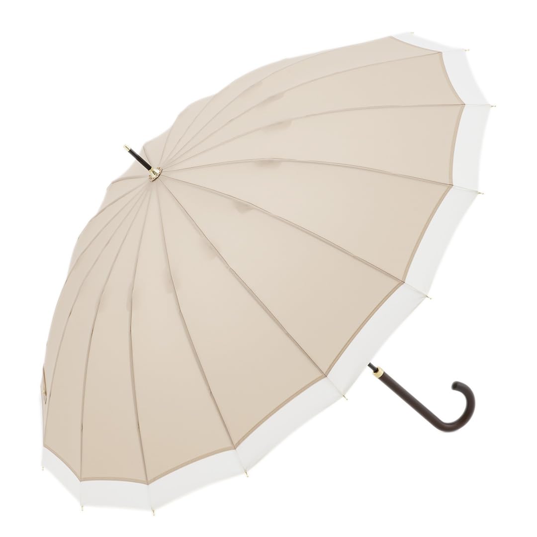 Amazon | [ケユカ] KEYUCA 長傘 16本骨バイカラー III ベージュ | 長傘 通販
