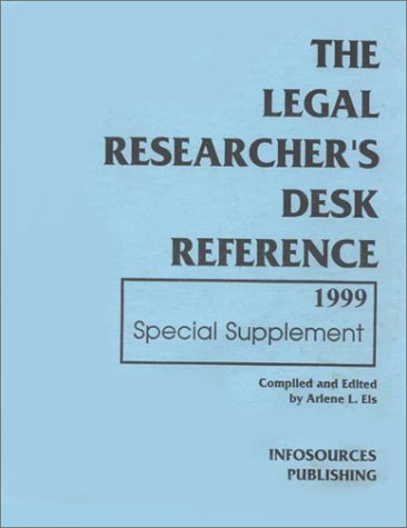 Amazon | The Legal Researcher's Desk Reference: 1999 Special Supplement ...